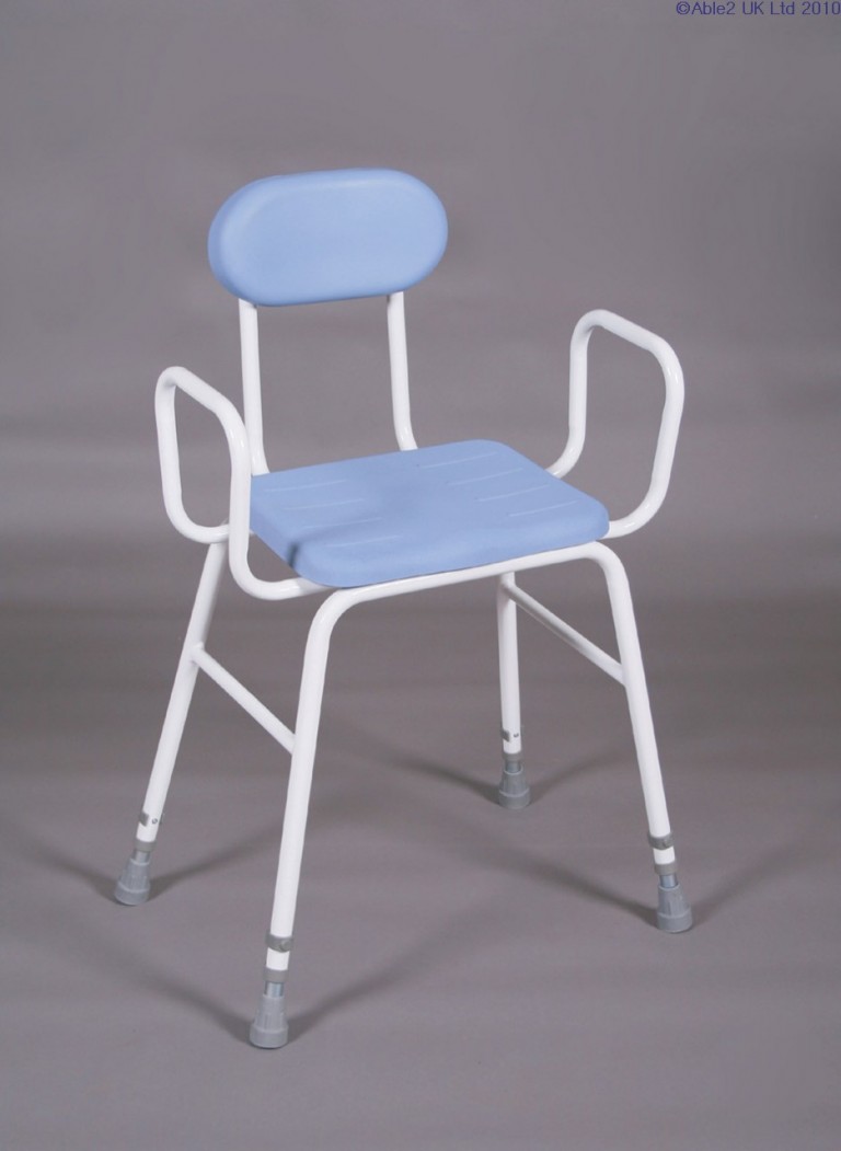 Perching Stool PU Seat - arms and padded back - Please contact us for ...