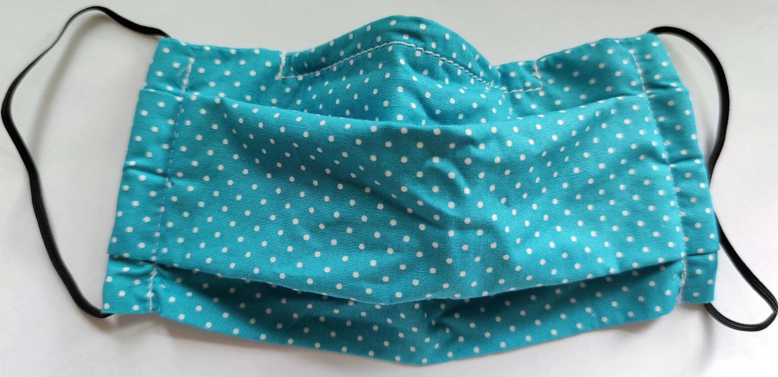 Light-blue-polka-dot-mask-2 - Devon Disability Collective